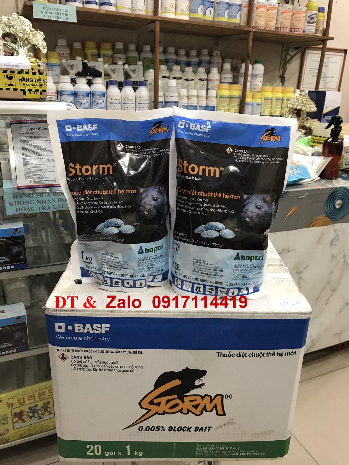 Bán sỉ Thuốc diệt chuột Storm túi 1 kg và túi 20 viên giá rẻ